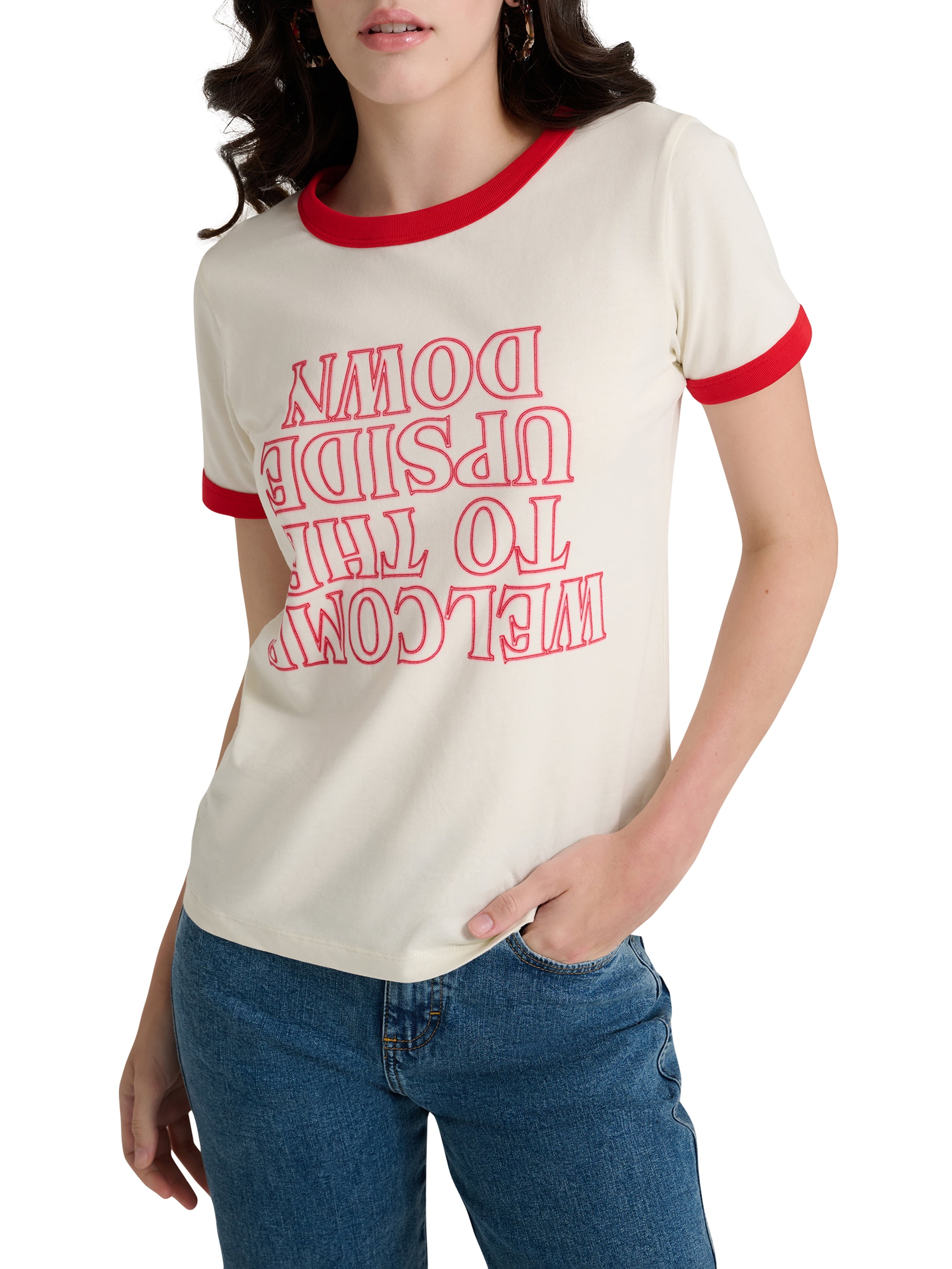 Wrangler® x Stranger Things Welcome to the Upside Down Ringer Tee ...