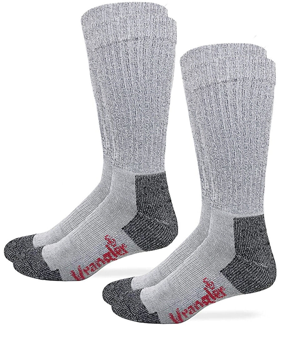 Wrangler Riggs Workwear Men's Over The Calf Boot Socks, Cotton Blend, 2 ...