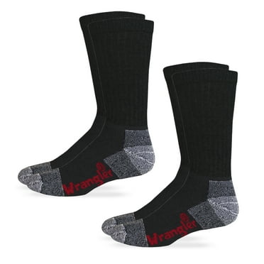 Men's Steel Toe Boot Cushion Ultra-Dri Work Crew Socks 2 Pack - Walmart.com
