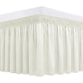 Wrap Around Bed Skirts for King & Cal King Beds 19" Long Drop, Ivory ...