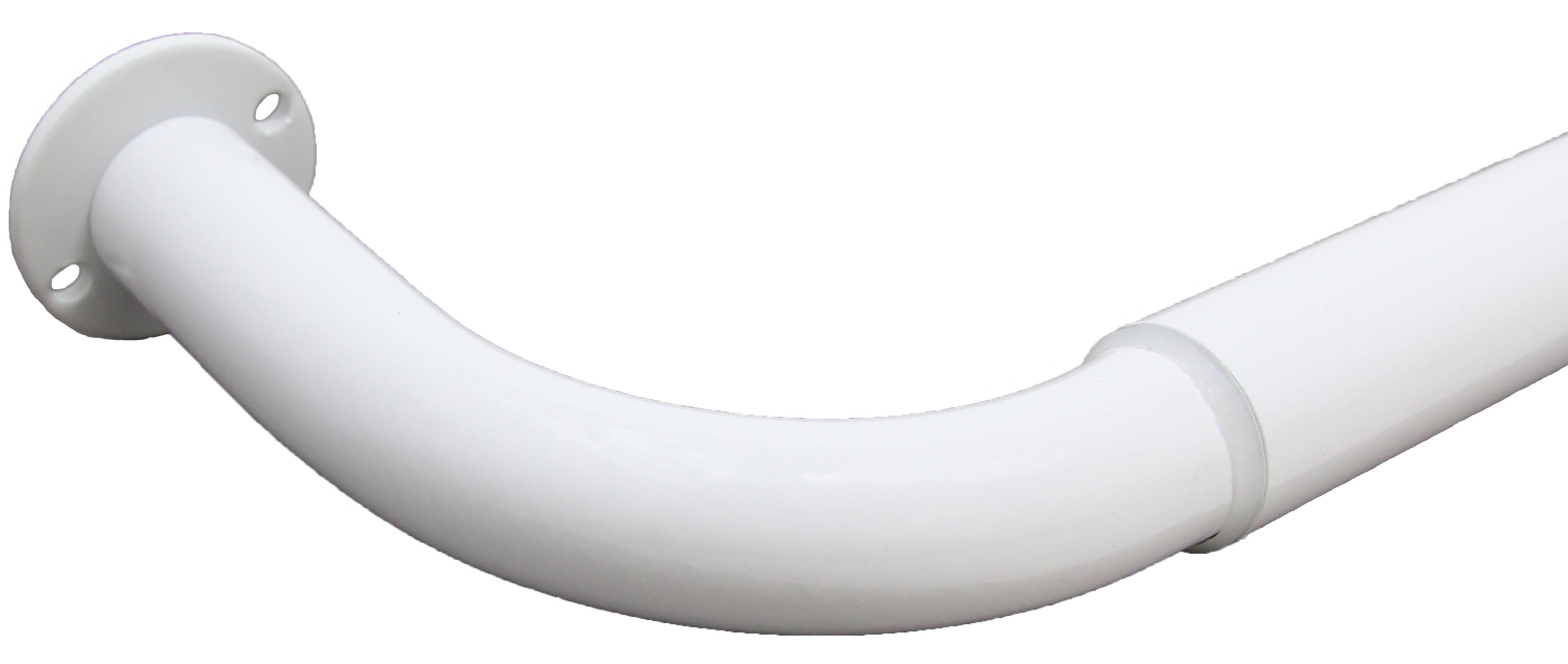 "Wrap Around Blackout Metal Curtain Rod Set, 1"" Dia, 48""-84"", Glossy ...