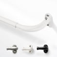 Wrap Around Curtain Rod for Windows, 1 Inch Diameter Curved Blackout ...