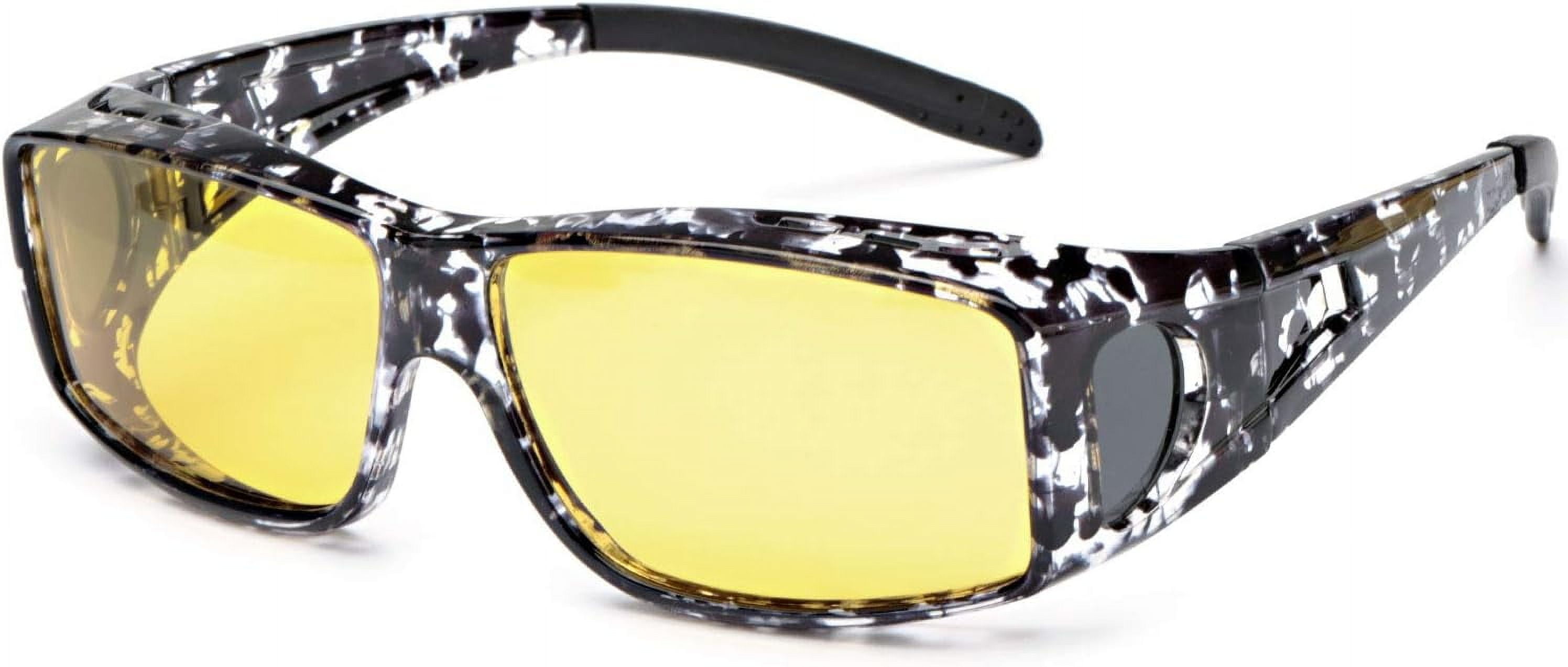 Wrap Around Night-Vision Glasses, Fit Over Prescription Glasses with ...