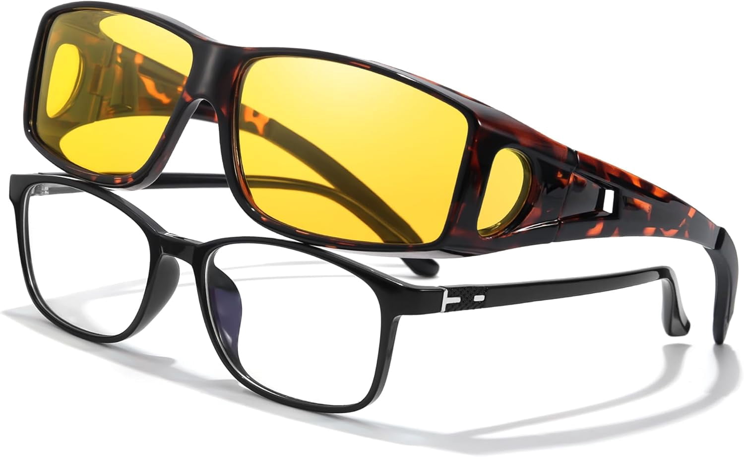 Wrap Around Night-Vision Glasses, Fit Over Prescription Glasses with ...