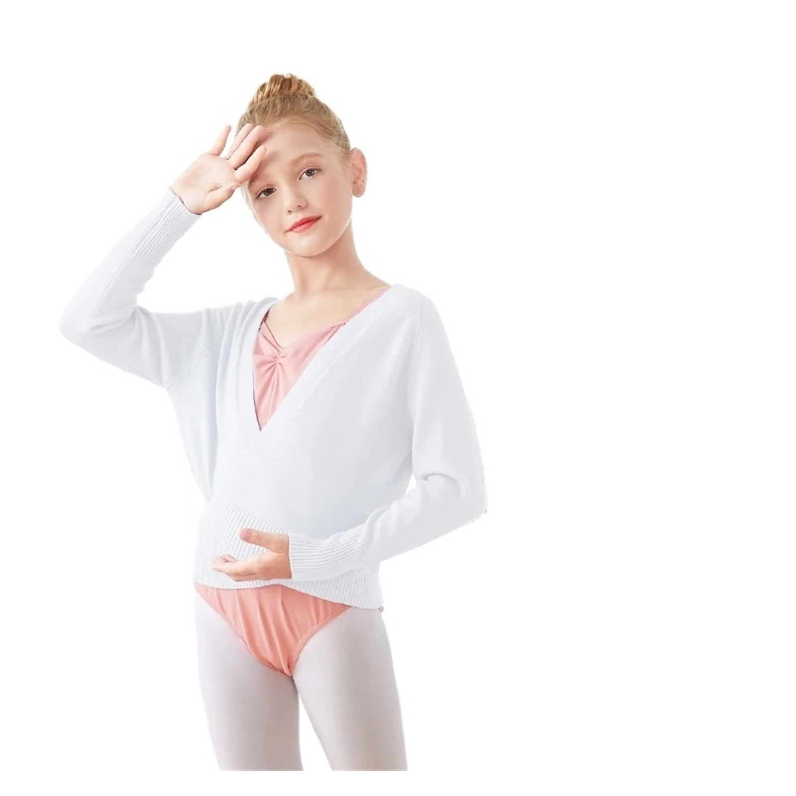 Wrap Ballet Sweater Cardigans for Girls Kids Knitted Dance Leotards ...
