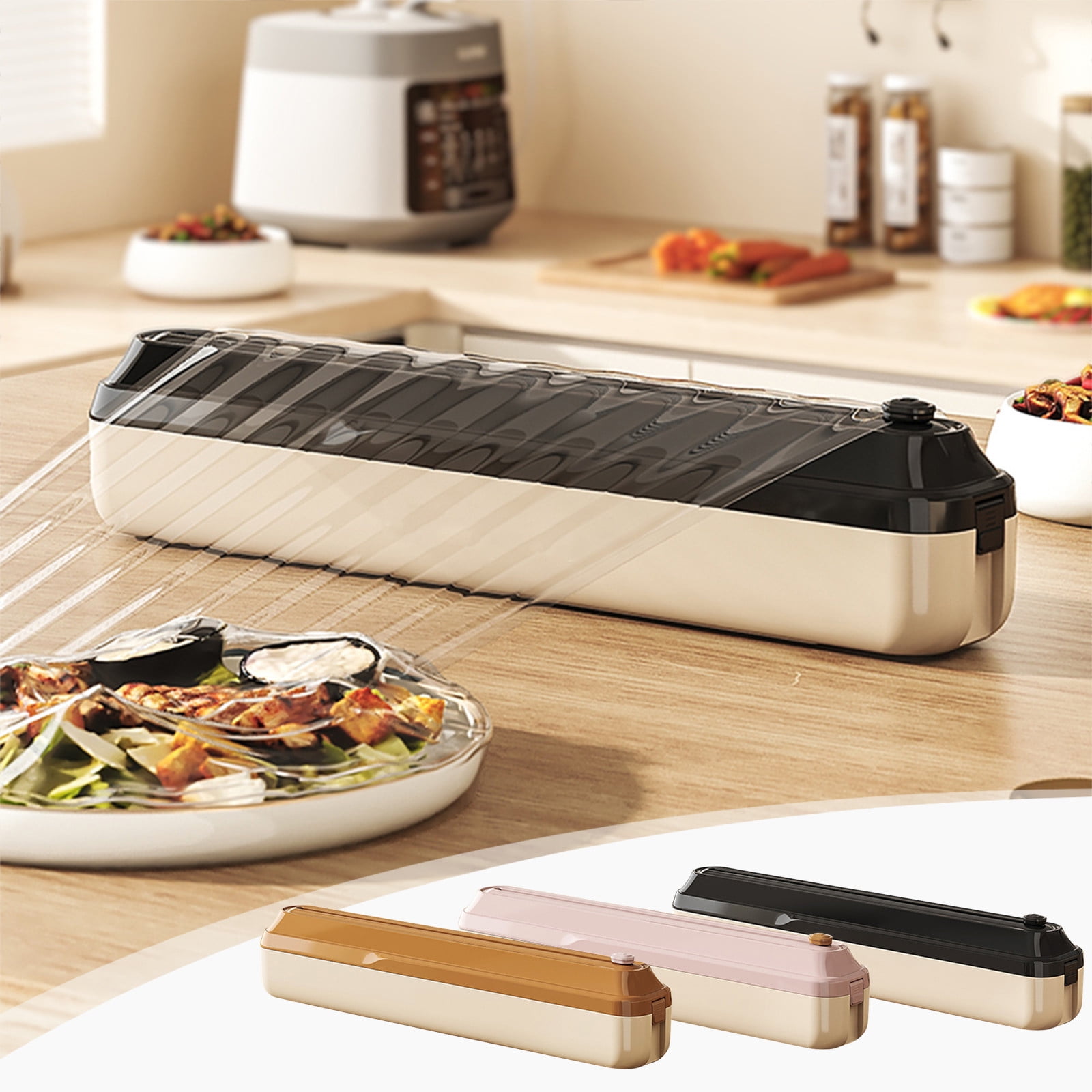 Wrap Dispenser with Cutter | Refillable Cling Film, Aluminum Foil ...