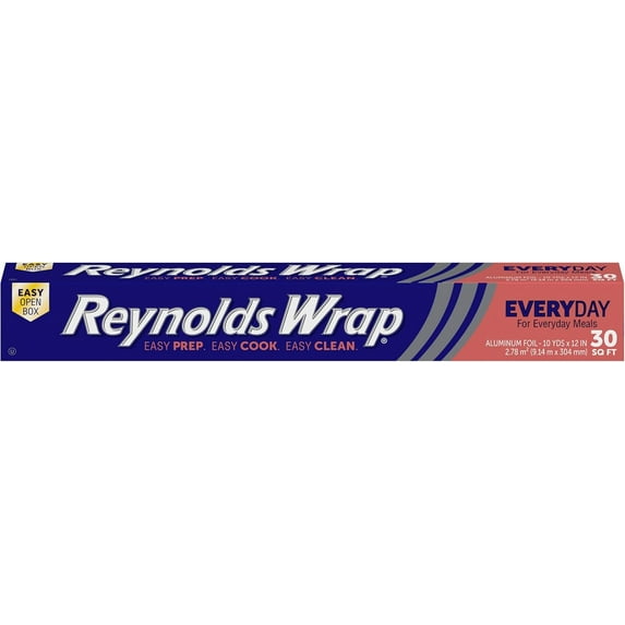 Wrap Everyday Strength Aluminum Foil Roll, Freezer Safe and Grill Safe ...