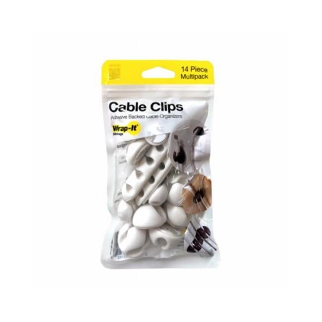 JJAAMM 133745 White Cable Clips, Pack of 14 - Walmart.com