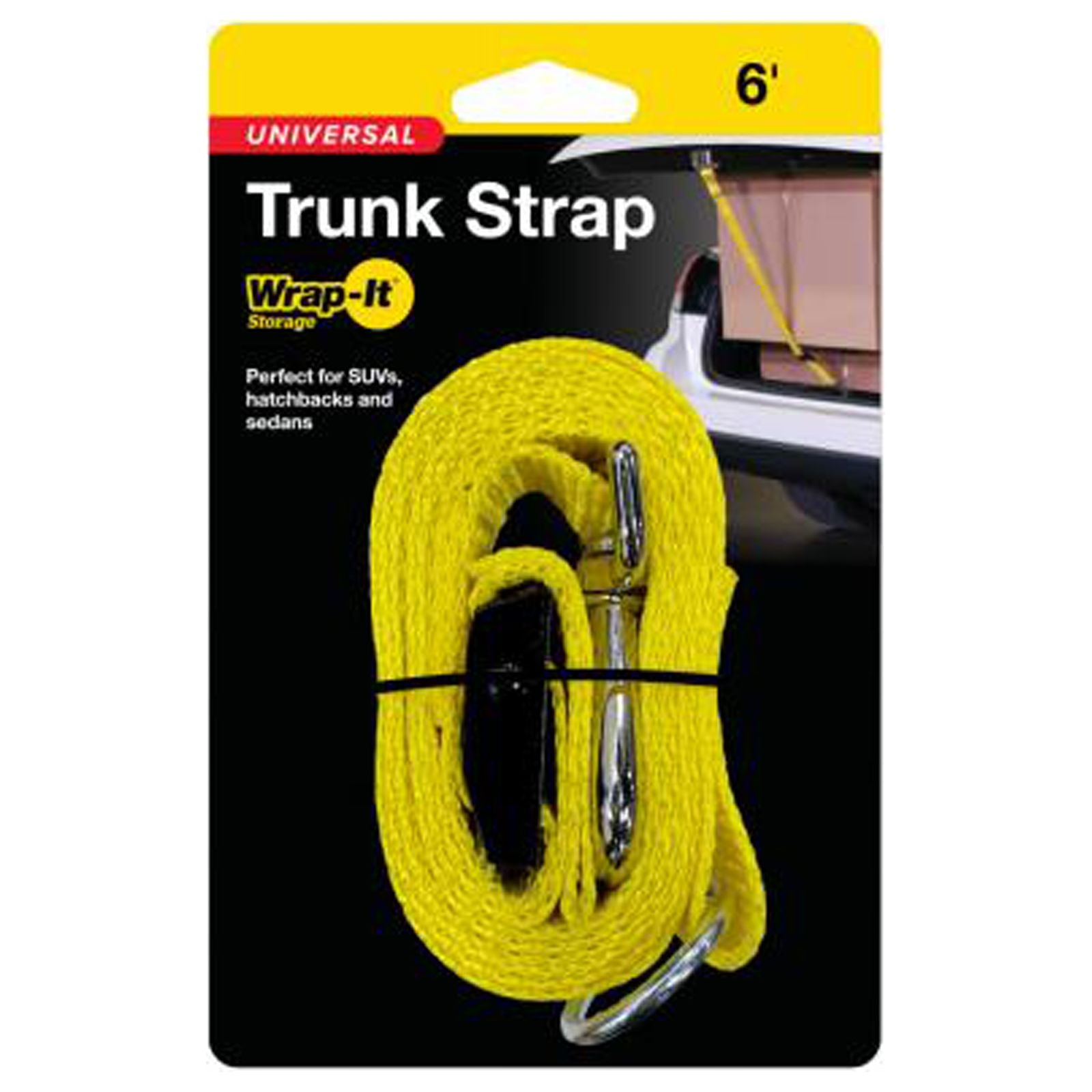 Wrap-It Storage 100-TS-6YE Trunk Strap, Yellow, 6.5 Ft. - Quantity 3 ...