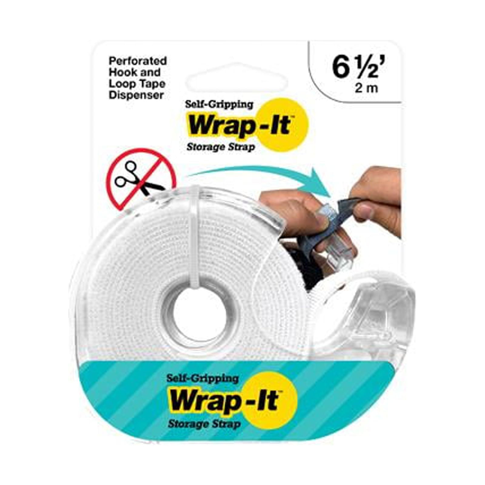 Wrap-It Storage 400-6WHTD Self-Gripping Storage Strap Tape Roll, White ...