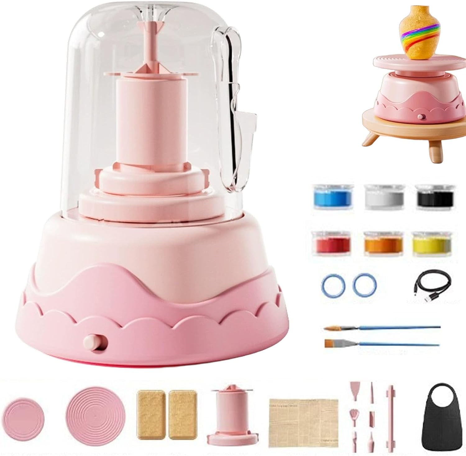 Wrap N Share Mini Pottery, Wrapn share Pottery, DIY Pottery Wheel Kit ...