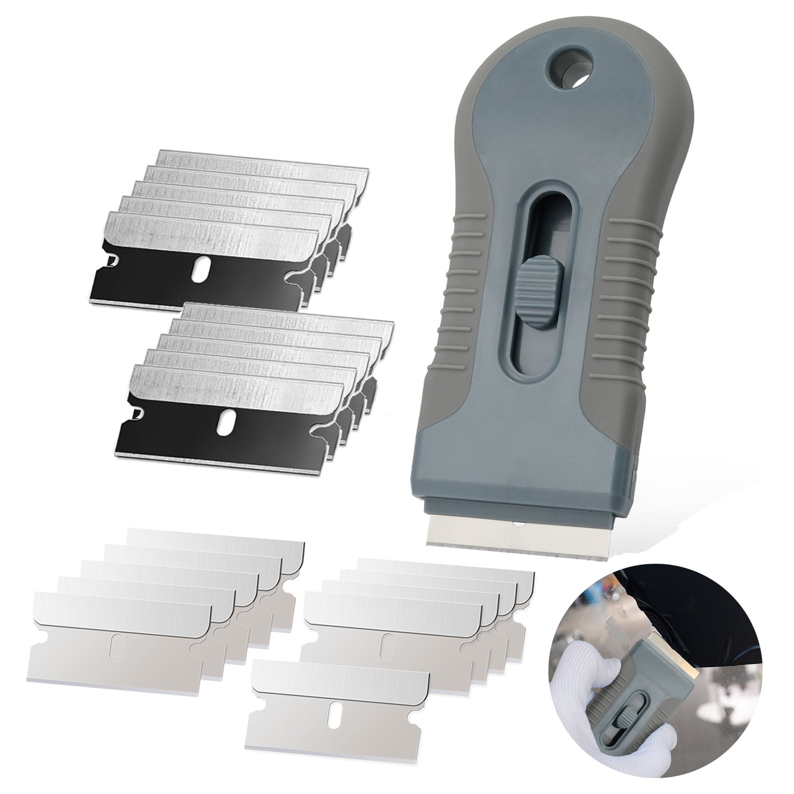 Wrap Sticker Remover Squeegee Carbon Steel Knife Blades Glass Cooktop ...