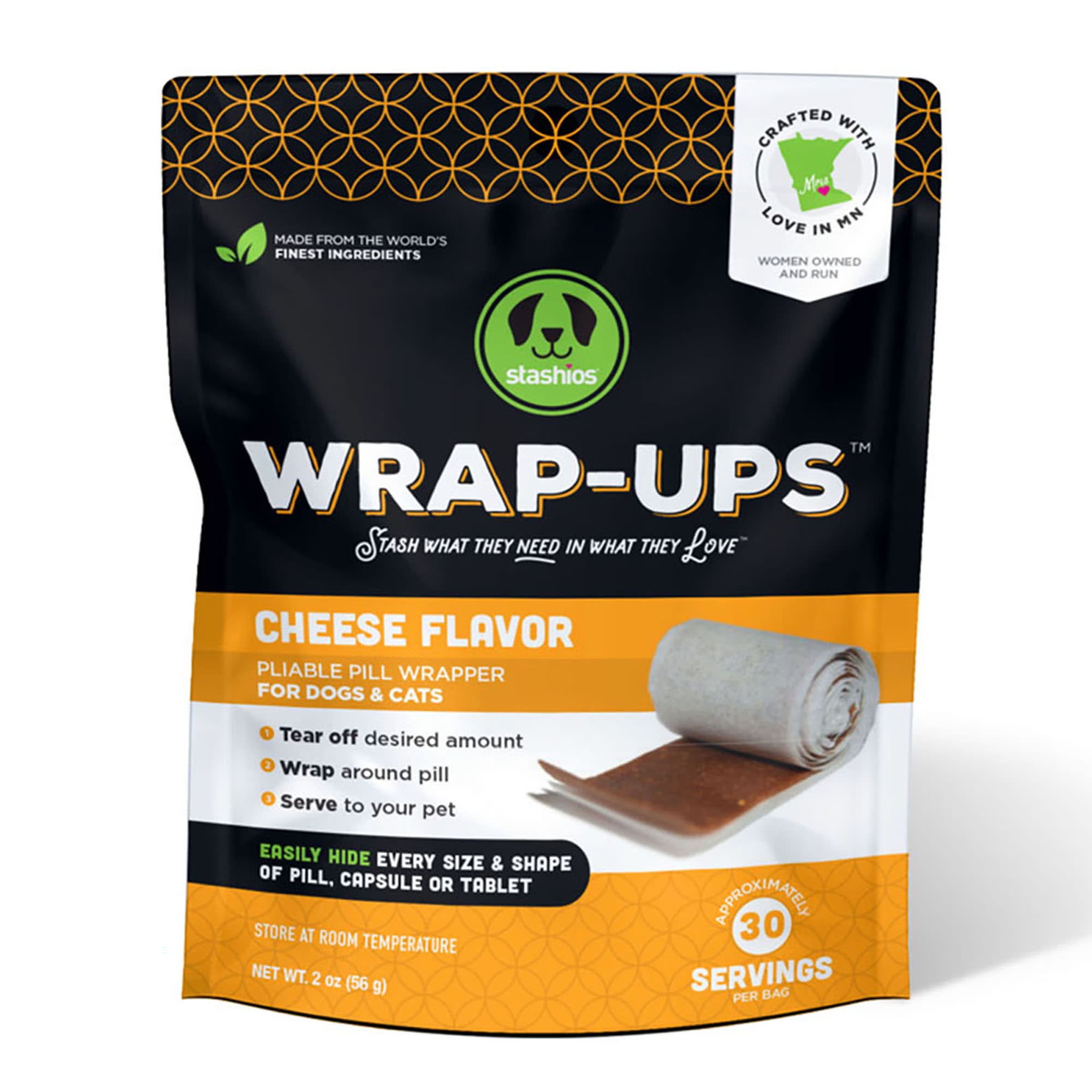Wrap-Ups: Cheese Pill Wrapper for Dogs & Cats, 30 Servings - Walmart.com