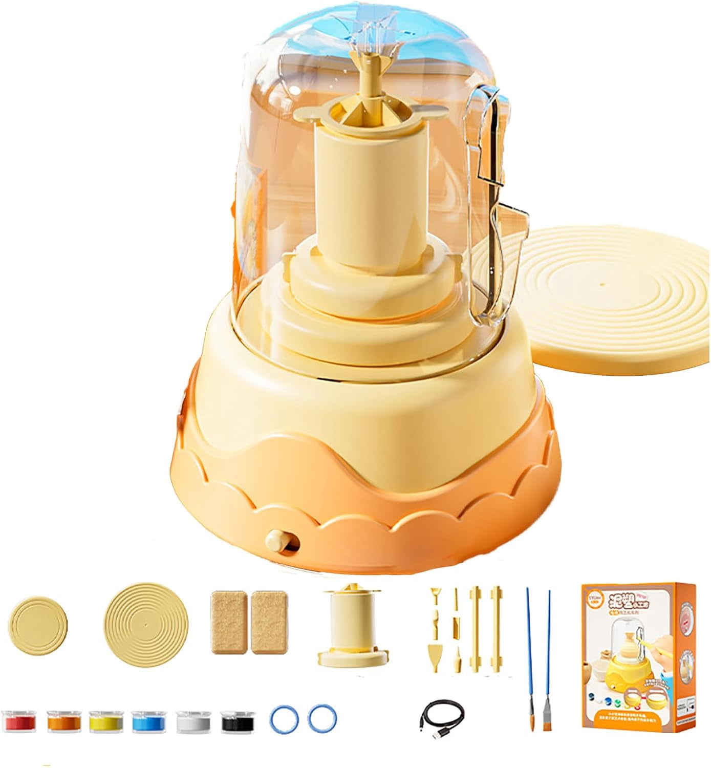 Wrap n Share Mini Pottery, DIY Kids Pottery Wheel Kit, Wrapnshare ...