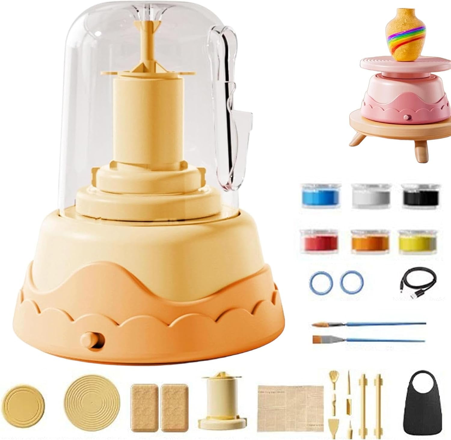 WrapNShare Mini Pottery, Wrapnshare Pottery, DIY Pottery Wheel Kit with ...