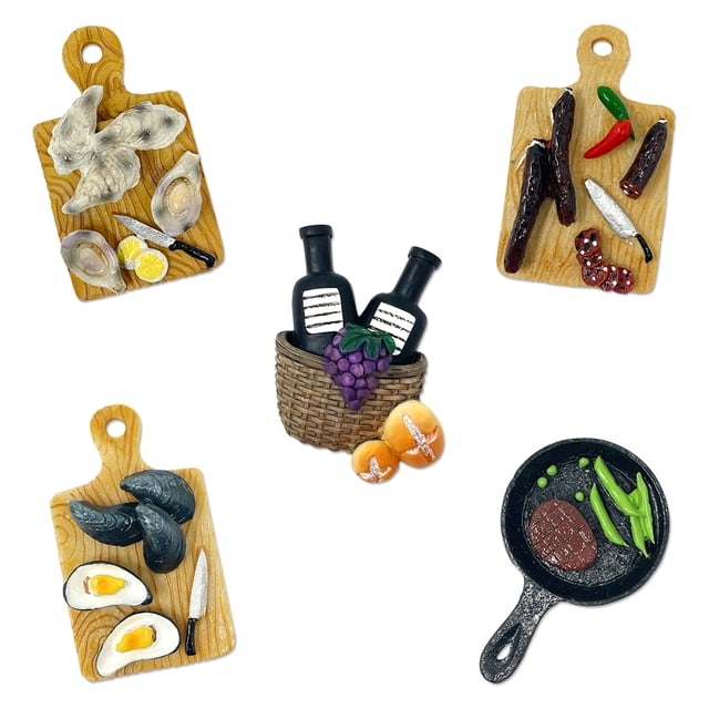 Wrapables 3D Resin Fridge Magnets, Food Simulation, Succulents, Famous ...