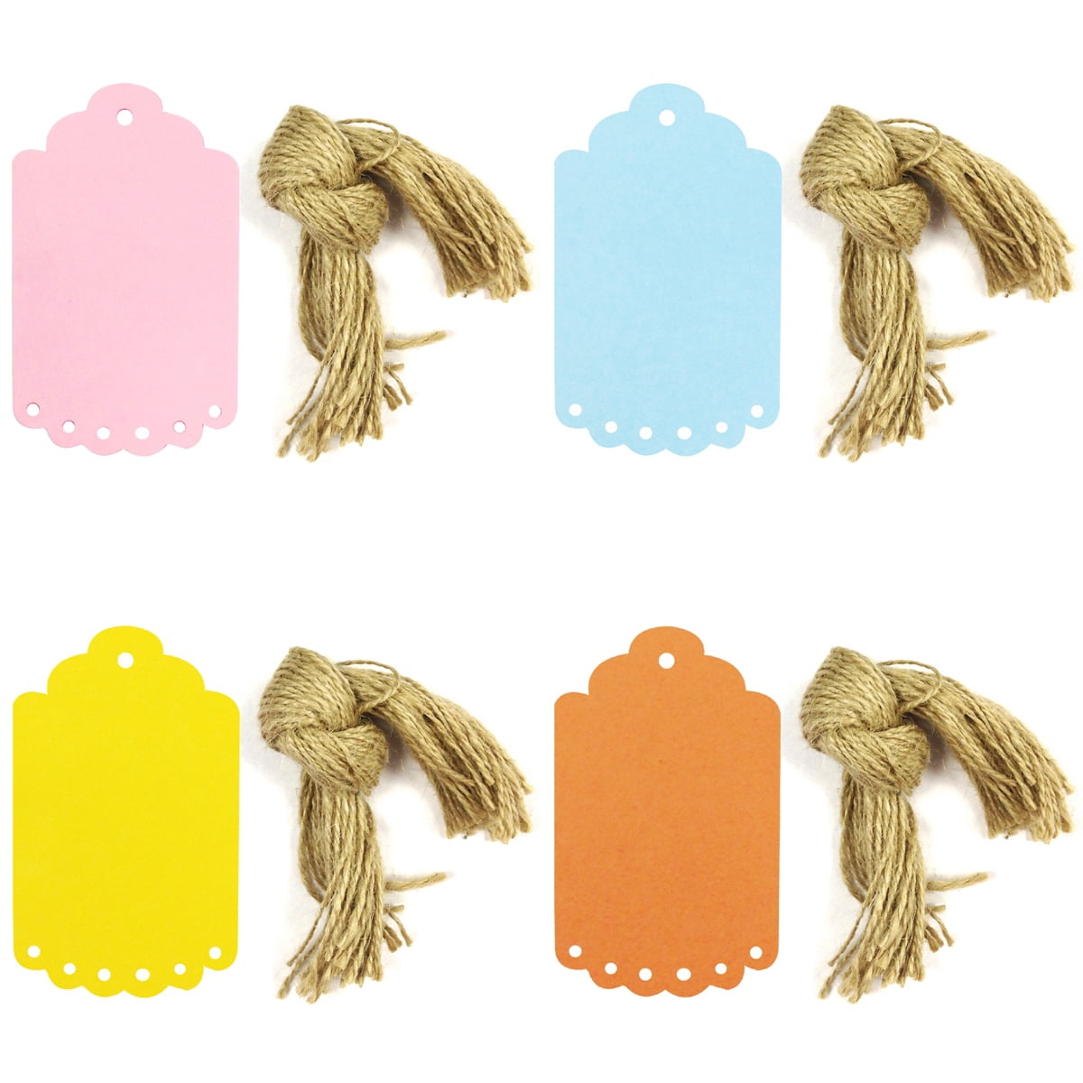 Wrapables® 40 Gift Tags/Kraft Hang Tags with Free Cut Strings for Gifts ...