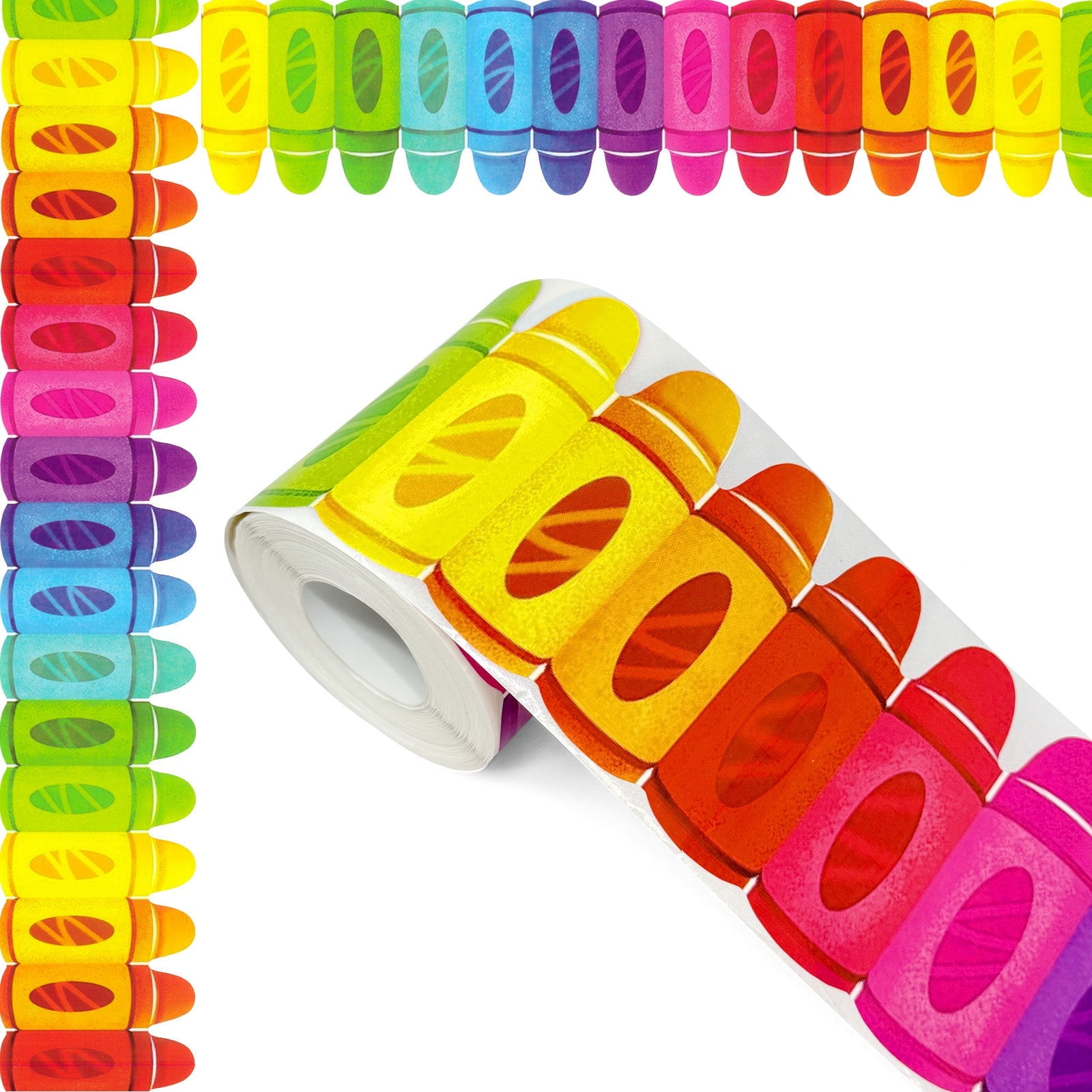 Wrapables 60 Feet Bulletin Board Borders, Adhesive Decorative Trim ...