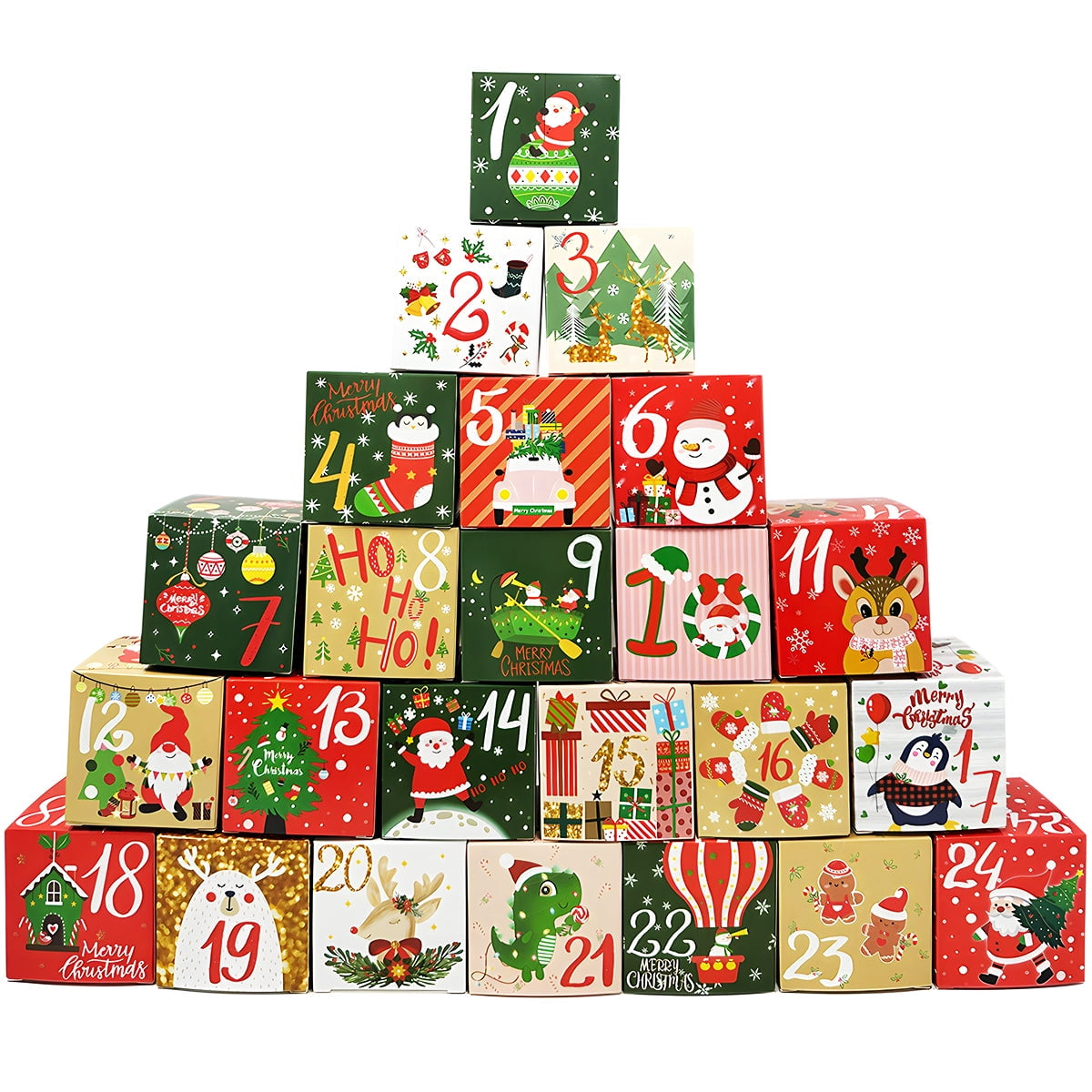 Wrapables Christmas Advent Calendar Countdown Gift Boxes - Walmart.com