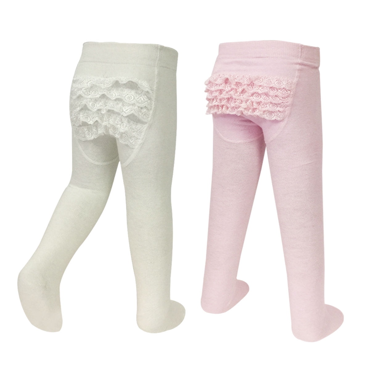 Wrapables® Cotton Rhumba Tights for Baby Toddlers (Set of 2), 6-12 Mos ...