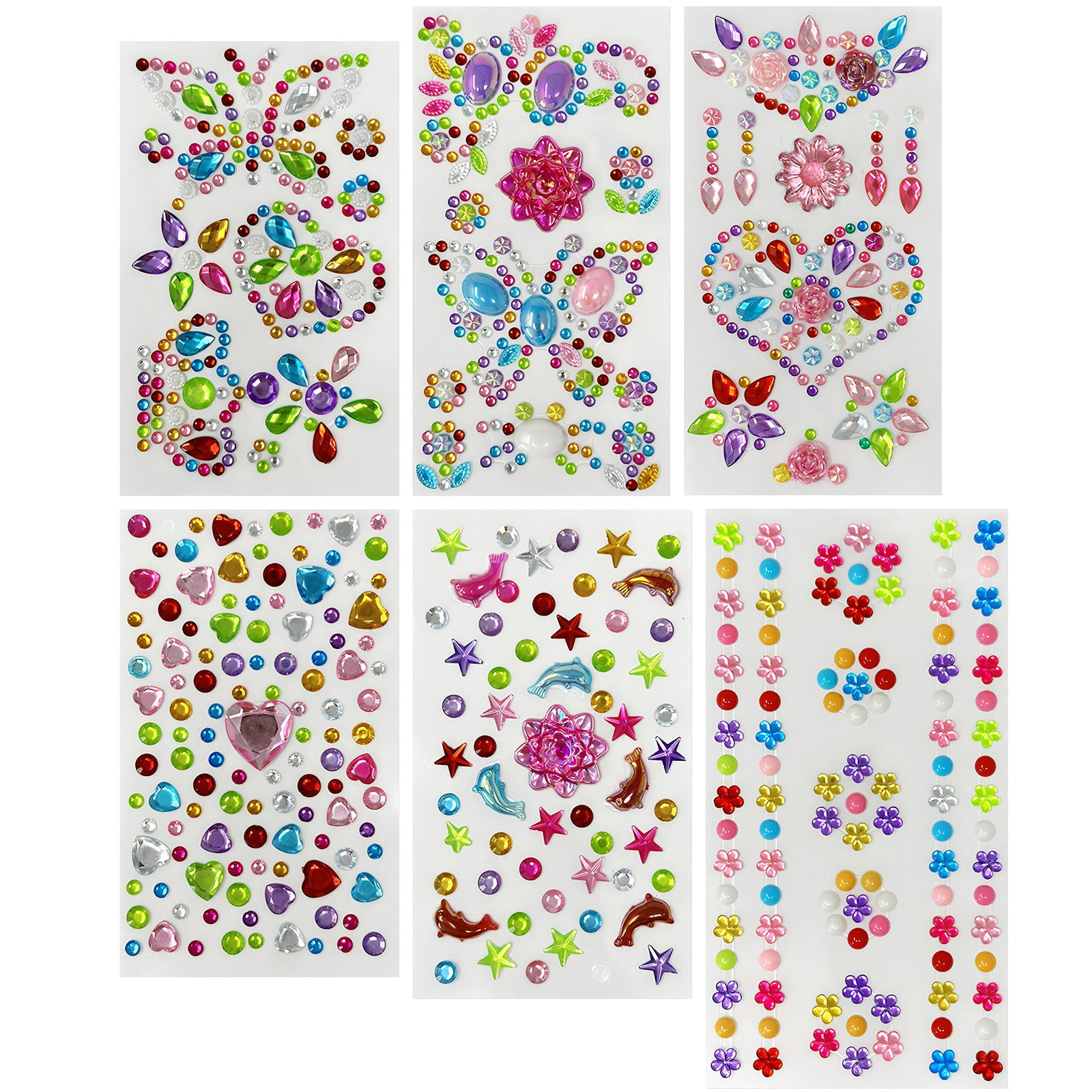 Wrapables Crystal Rhinestone Gem Stickers, Bling Jewel Adhesives for ...