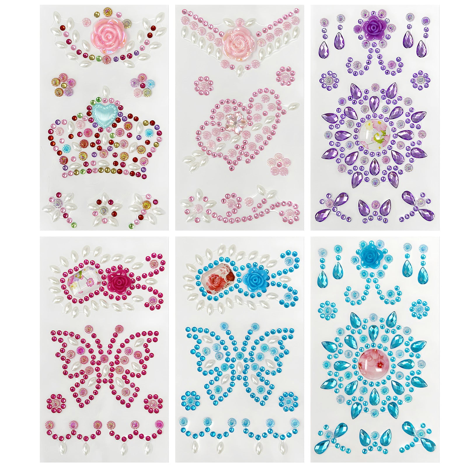 Wrapables Crystal Rhinestone Gem Stickers, Bling Jewel Adhesives for ...