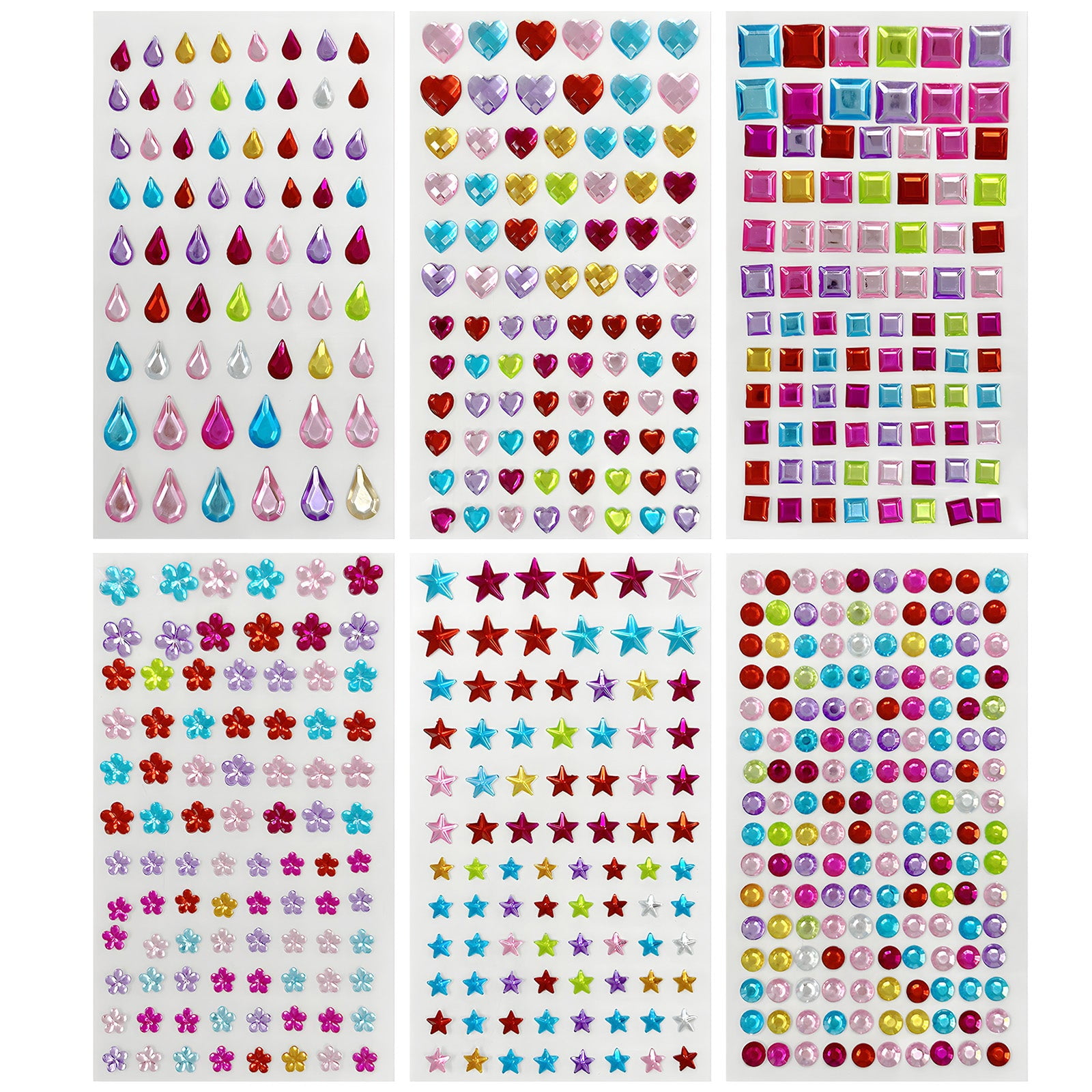 Wrapables Crystal Rhinestone Gem Stickers, Bling Jewel Adhesives for ...