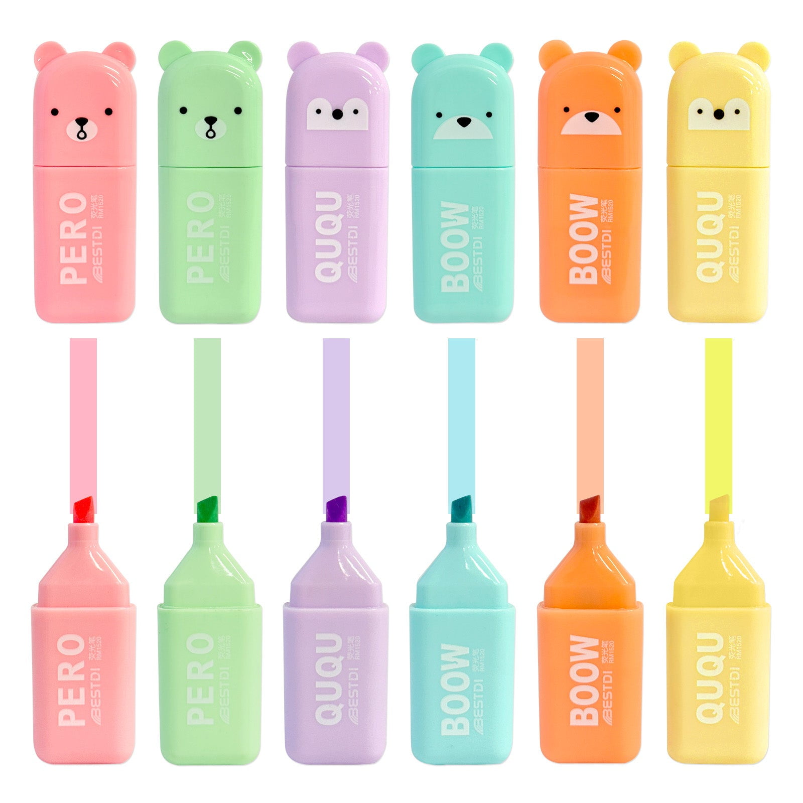 Wrapables Cute and Colorful Highlighters, Marker Pens, Stationery ...