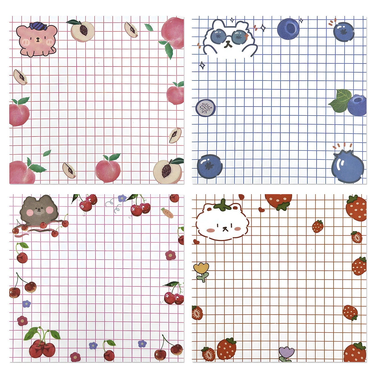 Wrapables Cute and Funny Animal Sticky Notes, Adhesive Memo Notepads ...