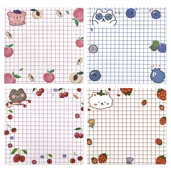 Wrapables Cute and Funny Animal Sticky Notes, Adhesive Memo Notepads ...