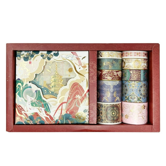 Wrapables Decorative Gold Foil Washi Tape and Sticker Set for ...