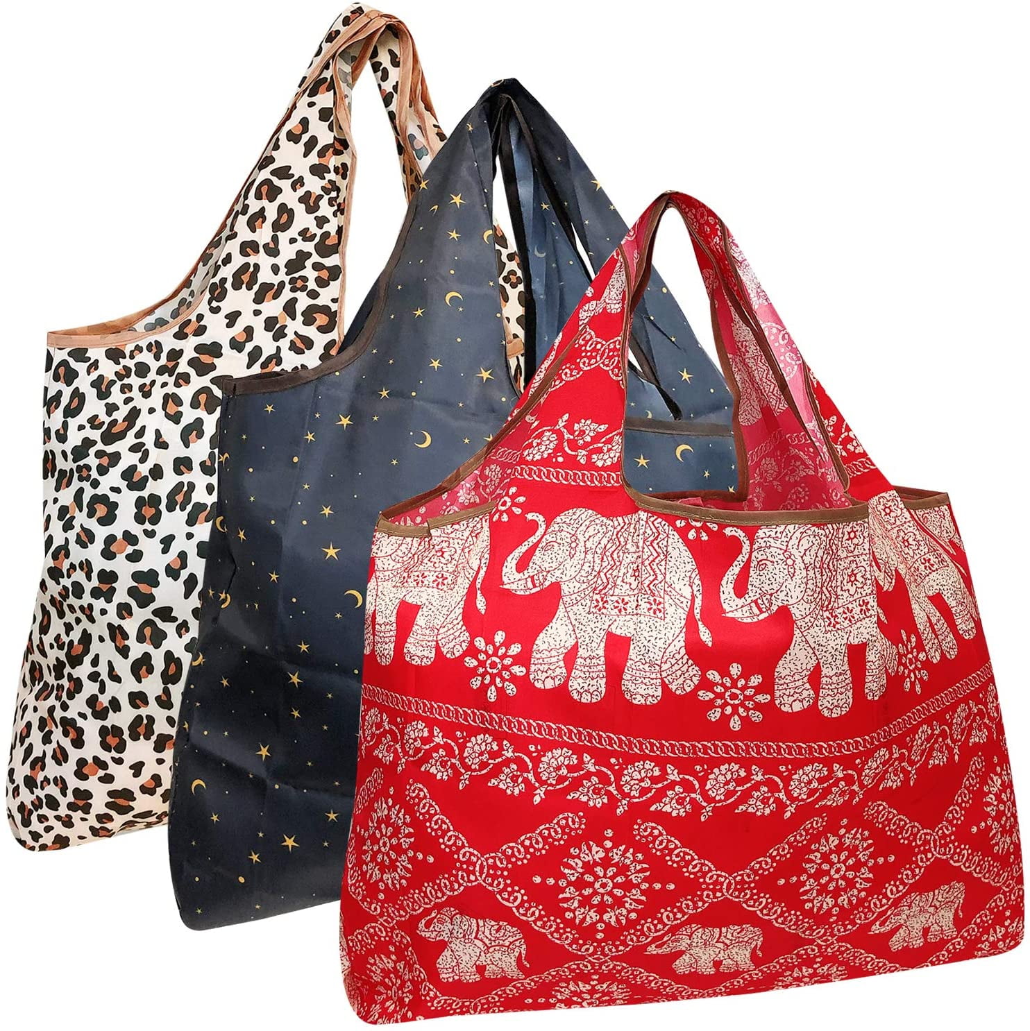 Wrapables Eco-Friendly Large Nylon Reusable Shopping Bags (Set of 3 ...