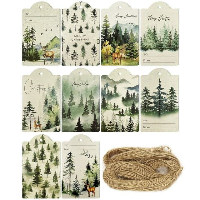 Wrapables Festive Fun Christmas Holiday Gift Tags for Gift-Wrapping ...