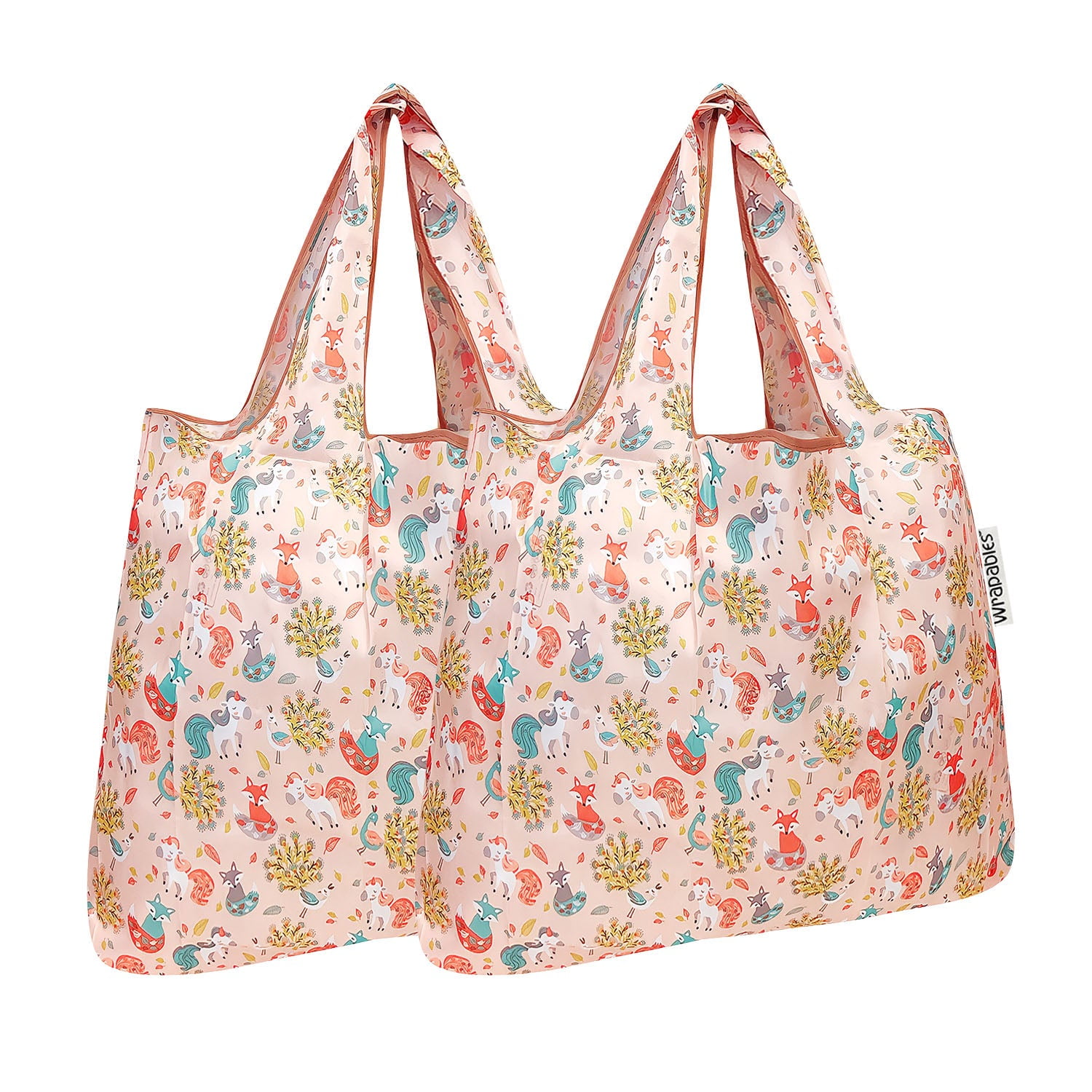 Wrapables Foldable Tote Nylon Reusable Grocery Bag (Set of 2 ...
