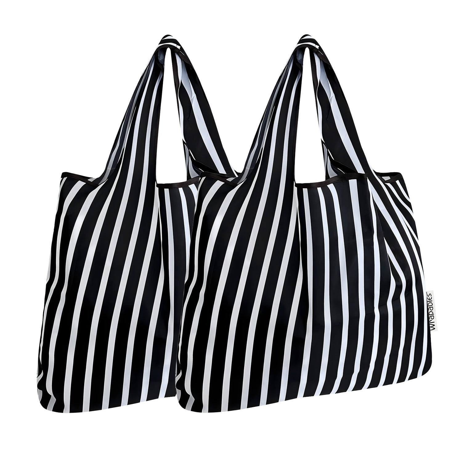 Wrapables Foldable Tote Nylon Reusable Grocery Bag (Set of 2), Set of 2 ...