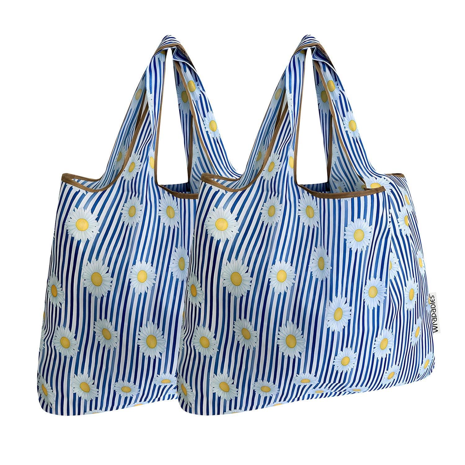 Wrapables Foldable Tote Nylon Reusable Grocery Bag (Set of 2), Sprig ...