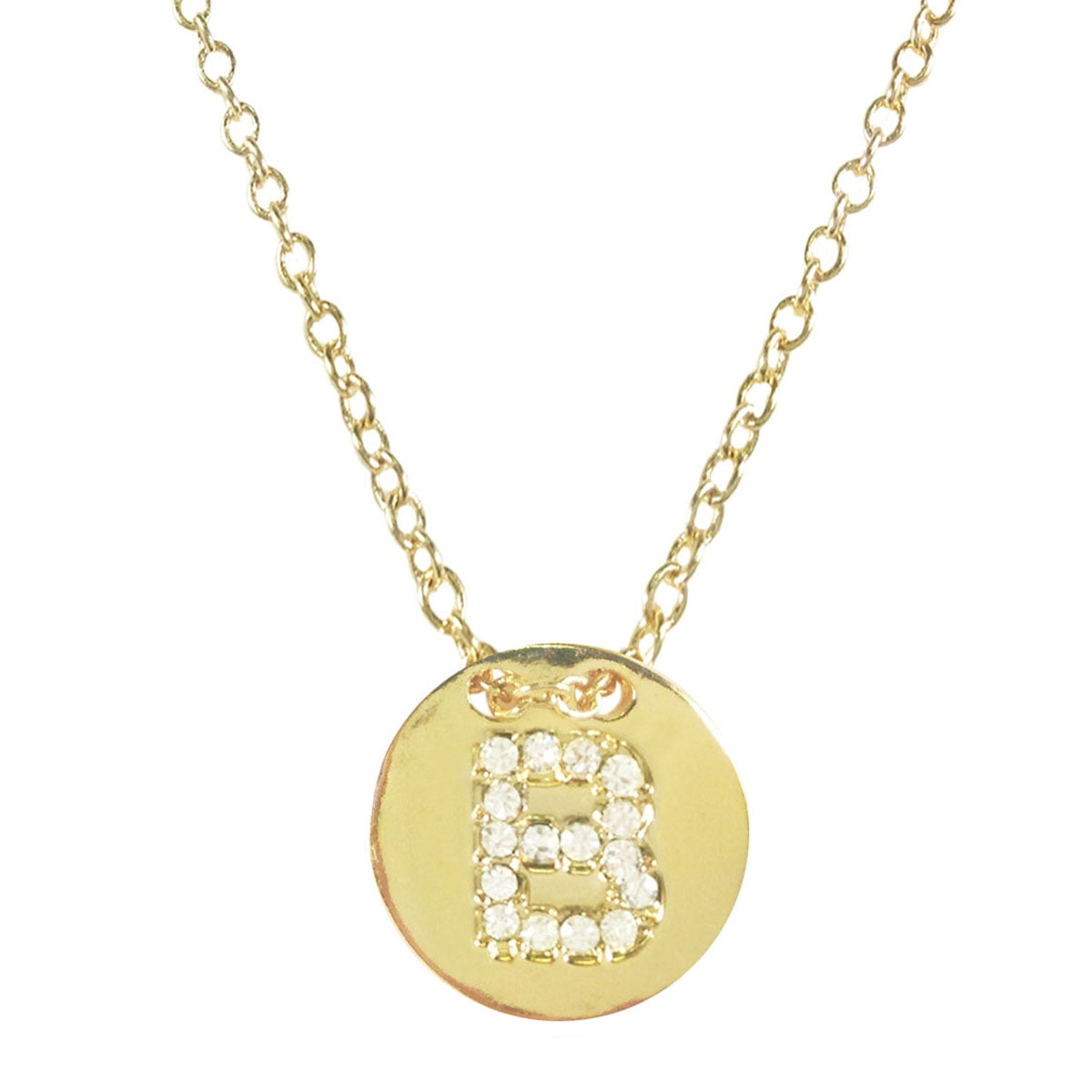 Wrapables® Gold Plated Initial Letter Pendant Necklace, Letter B ...