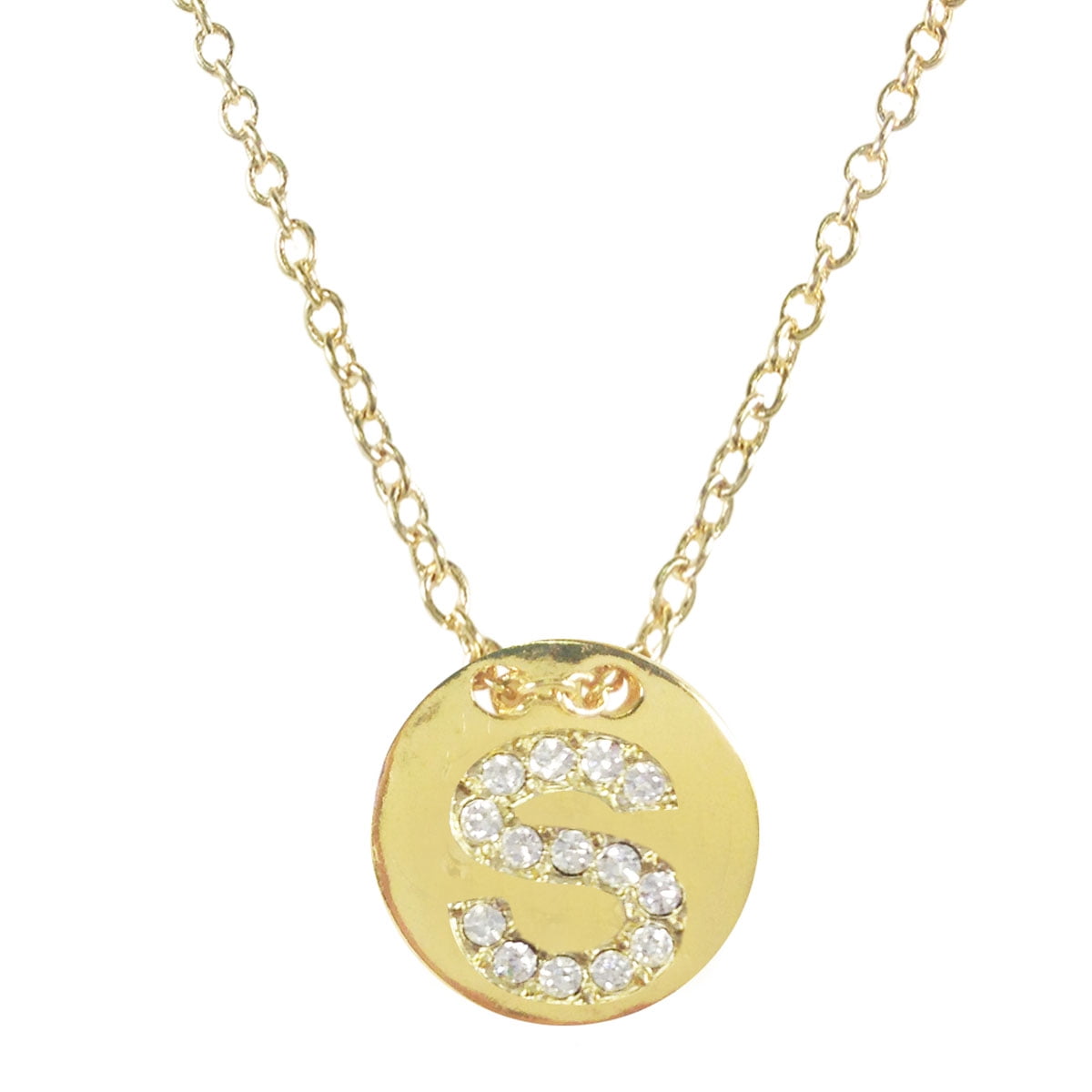 Wrapables® Gold Plated Initial Letter Pendant Necklace, Letter S ...