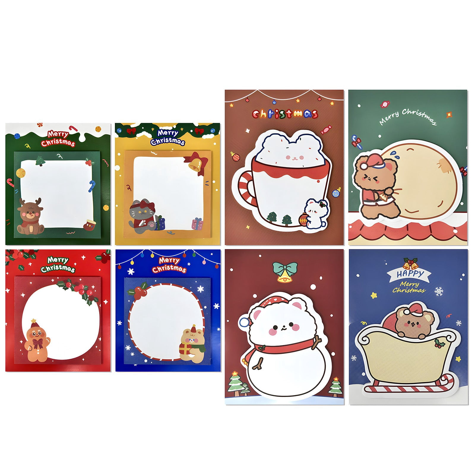 Wrapables Happy Holidays Christmas Sticky Notes, Adhesive Winter ...