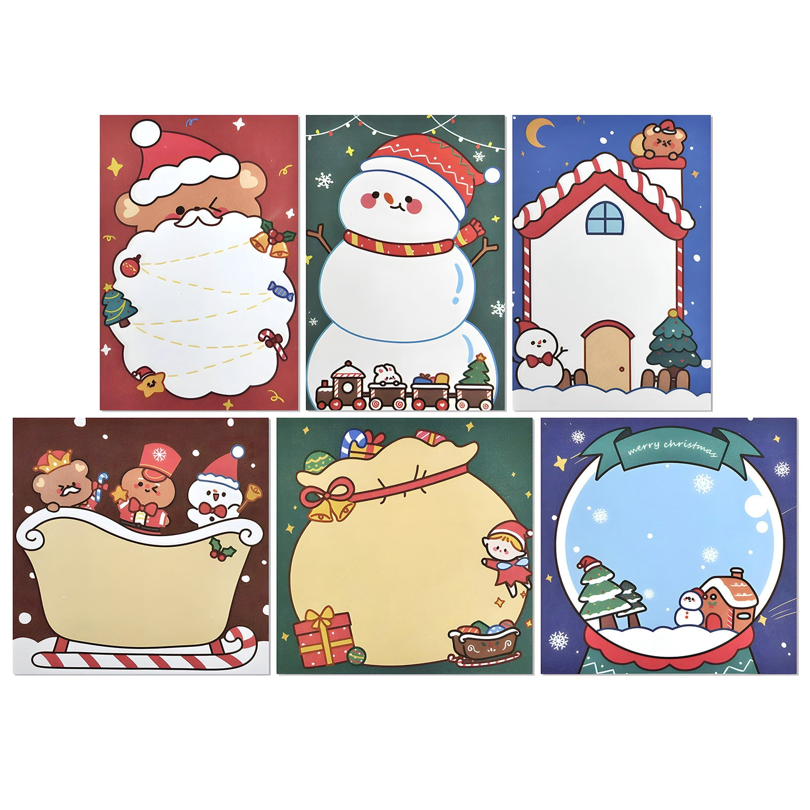 Wrapables Happy Holidays Christmas Sticky Notes, Adhesive Winter ...