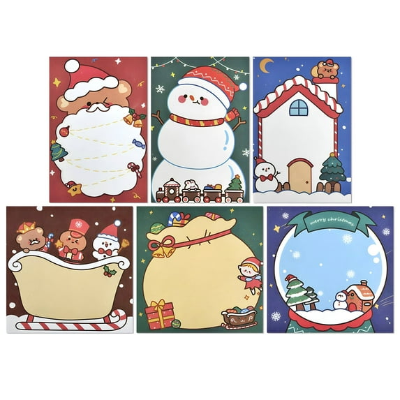 Wrapables Happy Holidays Christmas Sticky Notes, Adhesive Winter ...