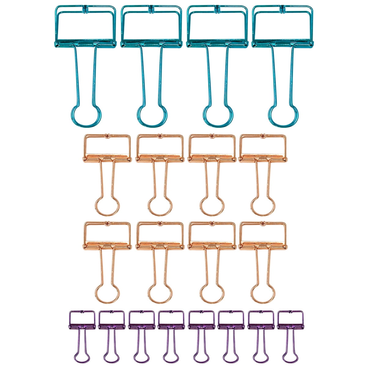 Wrapables Hollow Binder Clips for Office in Assorted Sizes, Paper ...