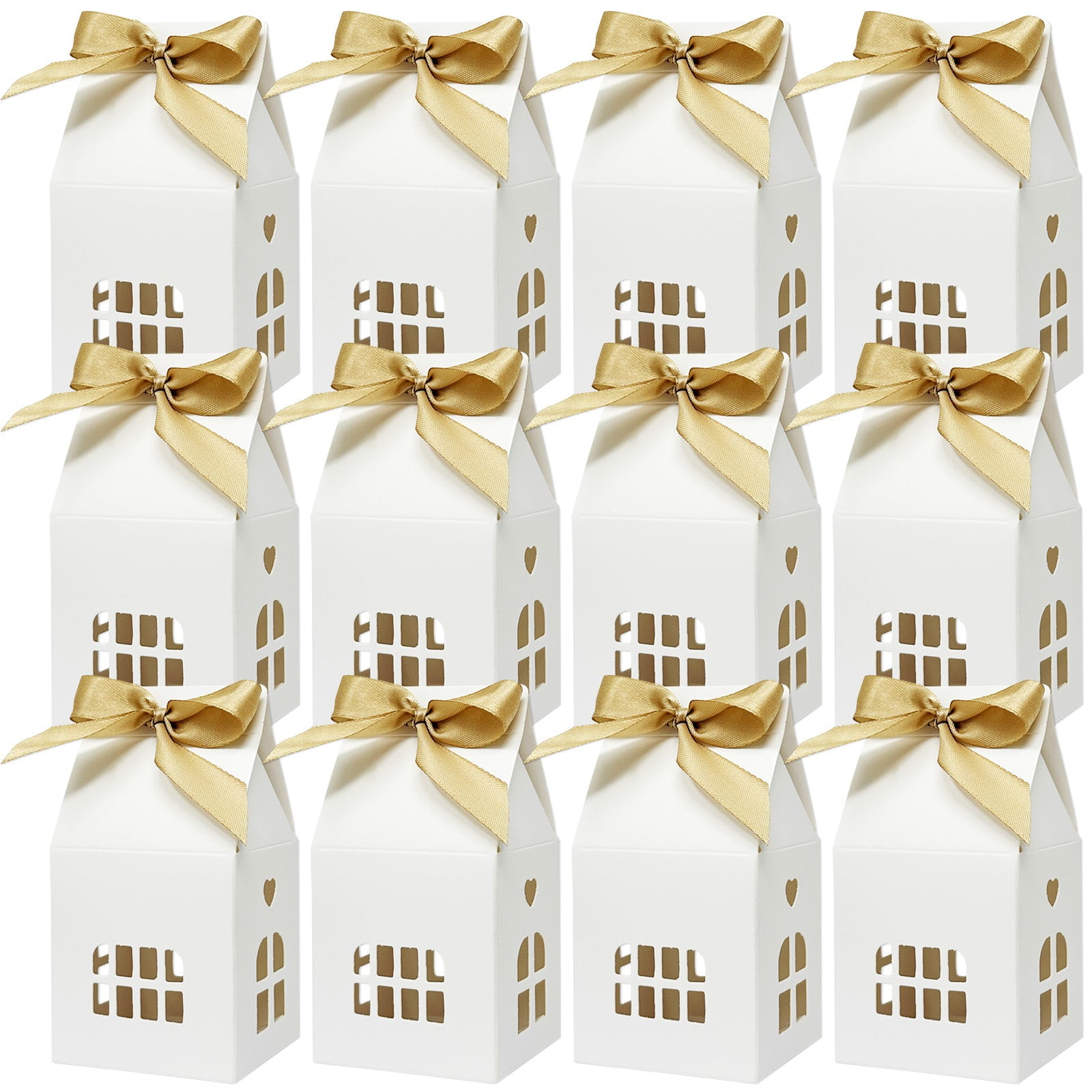 Wrapables House Shaped Gift Boxes with Ribbons for Weddings ...