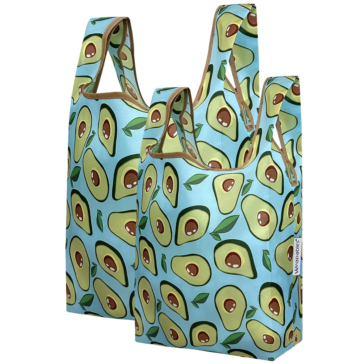 Wrapables JoliBag Collection Reusable Shopping Bag (Set of 2), Avocado ...
