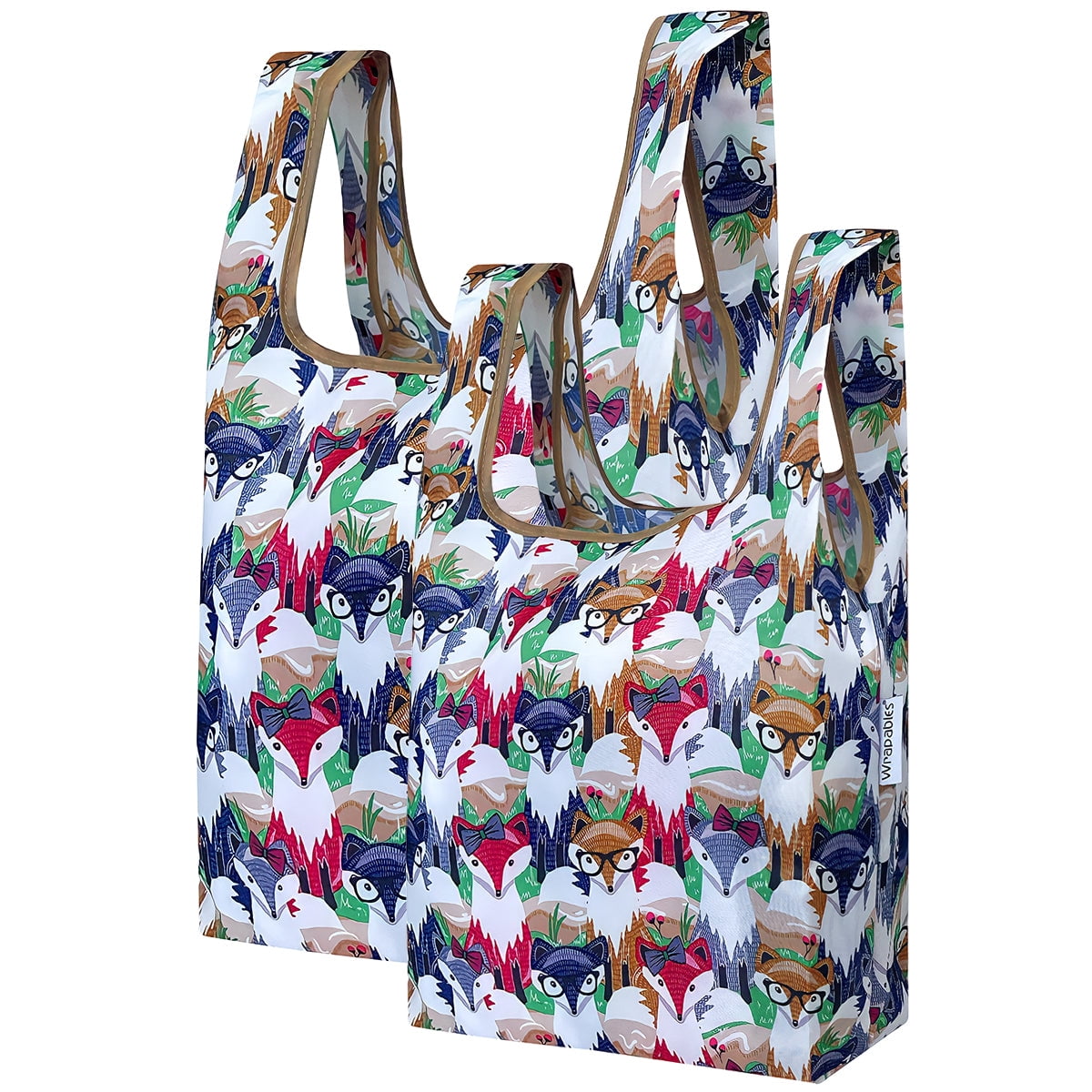 Wrapables JoliBag Collection Reusable Shopping Bag (Set of 2), Clever ...