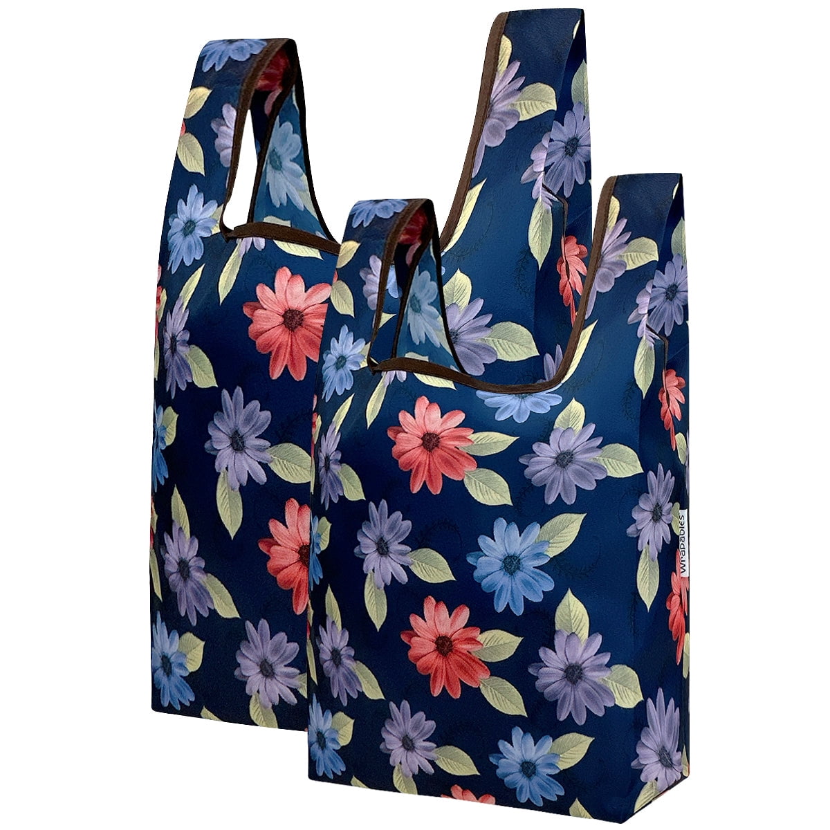 Wrapables JoliBag Collection Reusable Shopping Bag (Set of 2), Colorful ...