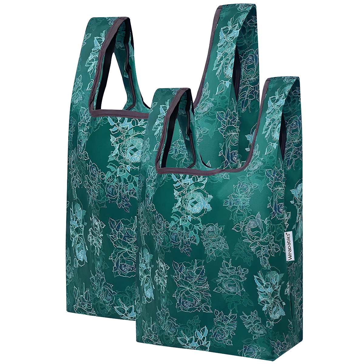 Wrapables JoliBag Collection Reusable Shopping Bag (Set of 2), Green ...