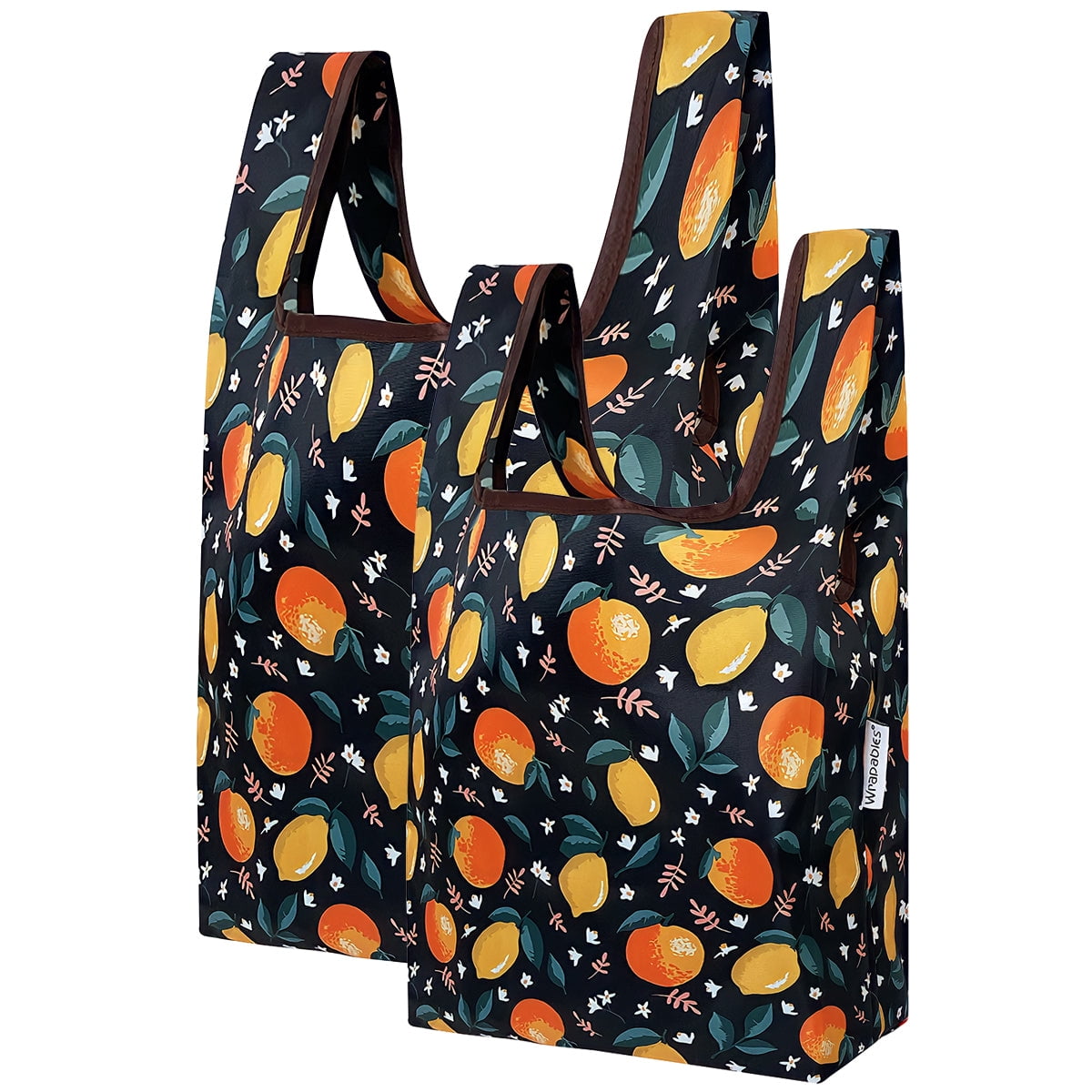 Wrapables JoliBag Collection Reusable Shopping Bag (Set of 2), Oranges ...