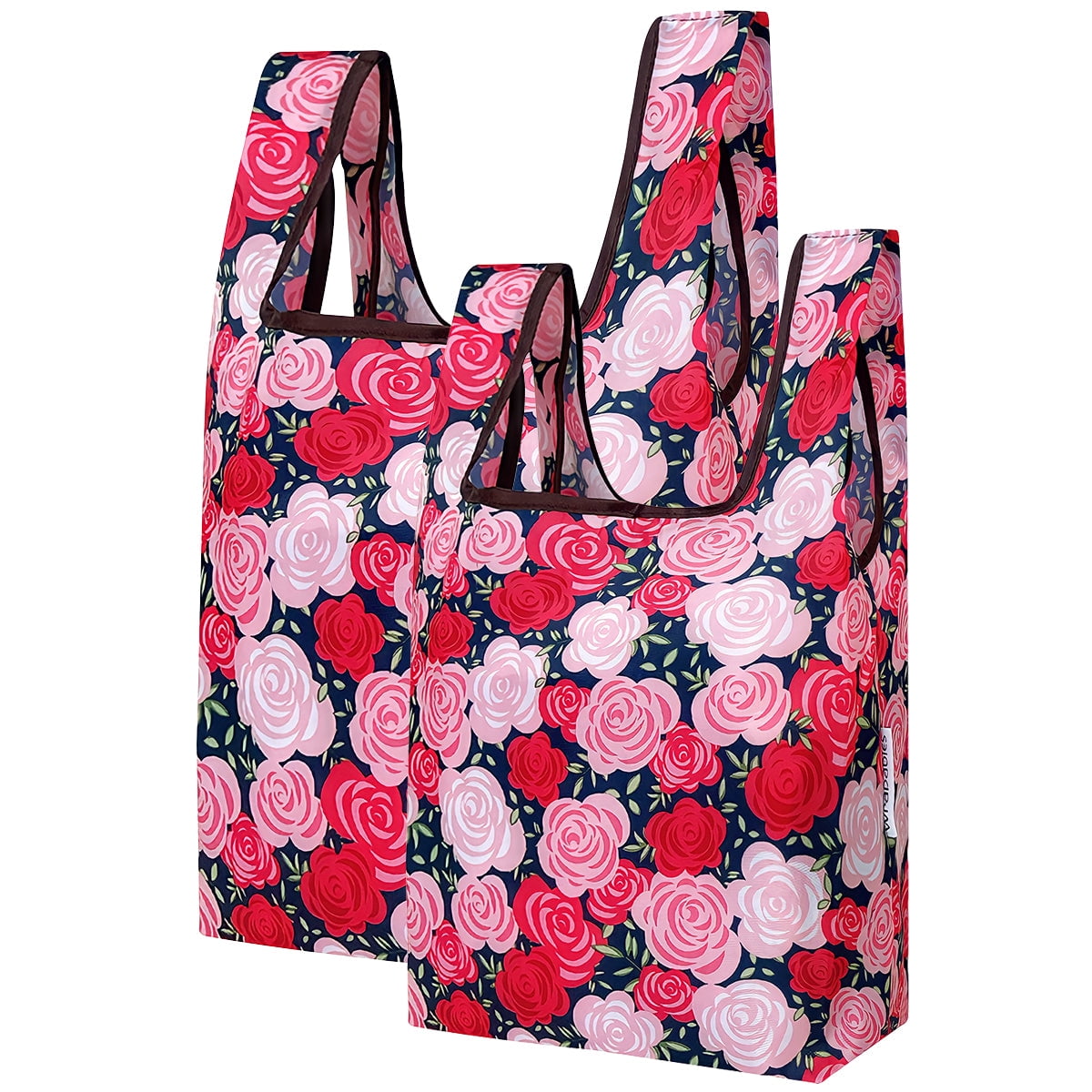 Wrapables JoliBag Collection Reusable Shopping Bag (Set of 2), Pink ...