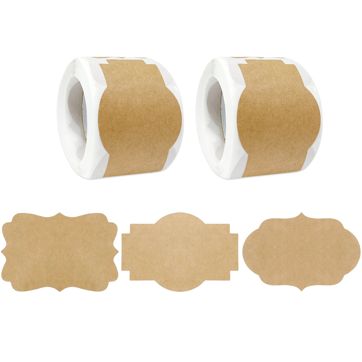 Wrapables Kraft Paper Sticker Labels for Lids, Mason Jars, Bottles ...